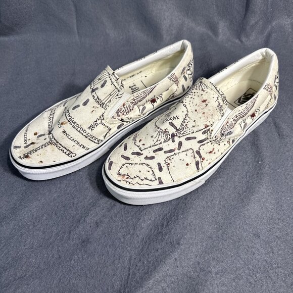 Vans | Shoes | Vans Harry Potter Slip On Shoes Mens 95 Marauders Map ...